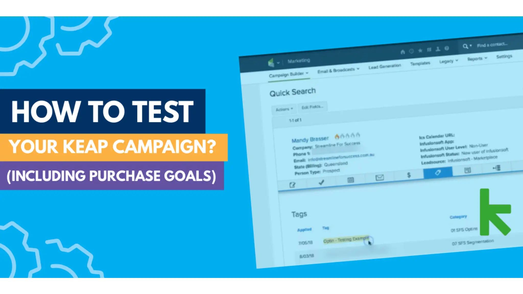 How To Be Notified When Clients Opt Out Of Your List In Infusionsoft | Streamline For Success ...